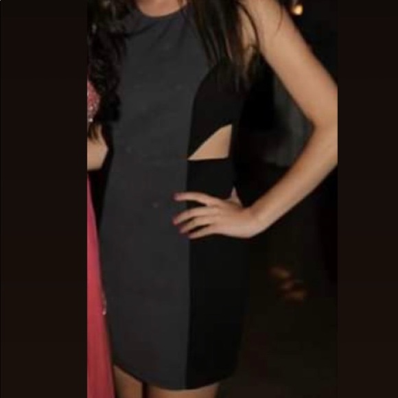 H&M | Dresses | Hm Black And Grey Cut Out Dress | Poshmark